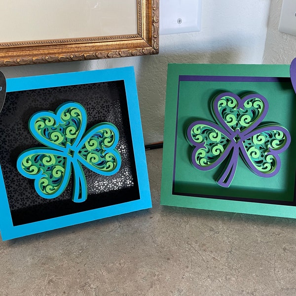 Blank Square Shadow Box Frame SVG for Layered Artwork Paper Art. 3d ...