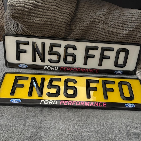 UK Road Legal 4D Car Registration Number Plates Mot (PREMIUM) DVLA ...