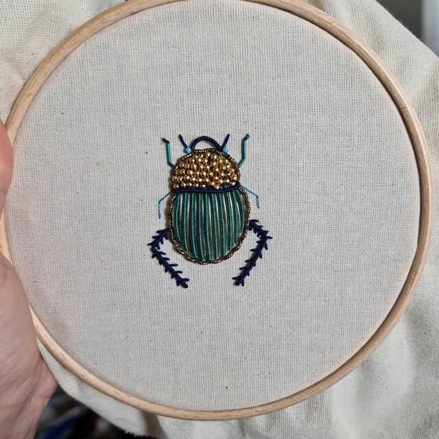Woodland inspired Hand Embroidered Insects & by TheOldeSewingRoom