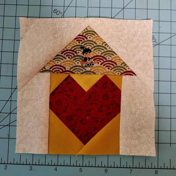 Triangle Log Cabin Foundation Paper Piecing Pattern, FPP, Quilt Block ...