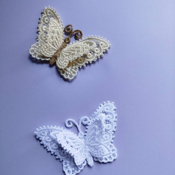 Butterfly 3D Three-dimensional, 3 Dimensional FSL Free Standing Lace ...