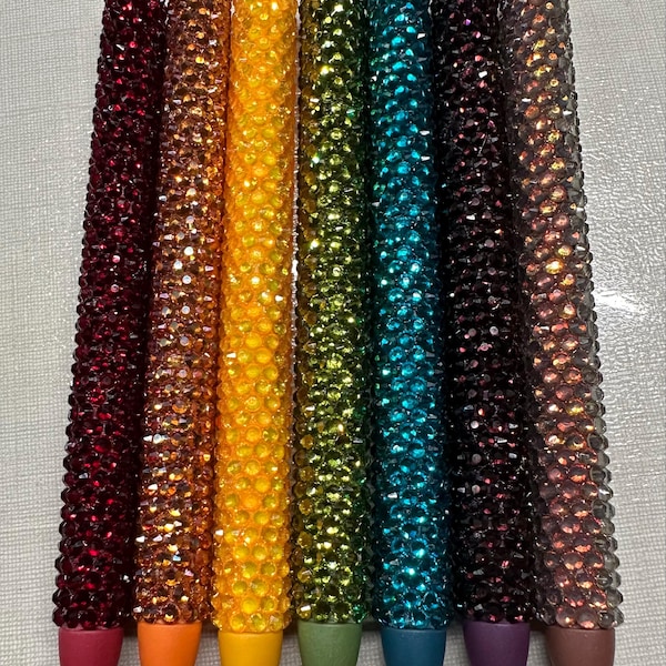 Crayon Inspired Custom Rhinestone Pens - Etsy