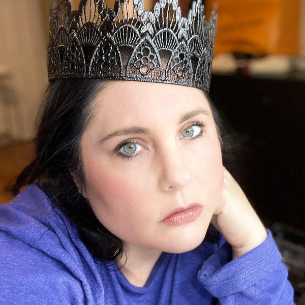 Gold Lace Crown | Sienna Tall, Handmade Photo Prop - Etsy