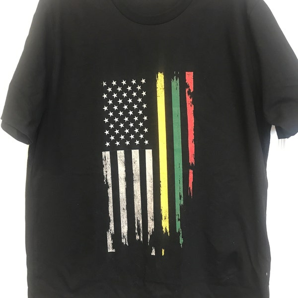 Lithuanian American Distressed Flag Shirt, USA Lithuania Flag Tee ...