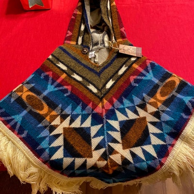 Southwest Style Alpaca Ruana, Poncho, Hooded Cape, Cloak, UNISEX ...