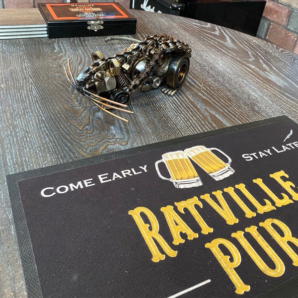 Metal Wine Bottle Holder Whimsical Man Sculpture Unique Bar Decor Fun ...