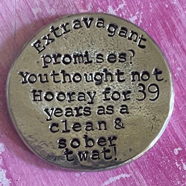 Custom Pocket Metal Coin/ Personalizedtoken/ Gift Idea for Him, 2 Sided ...