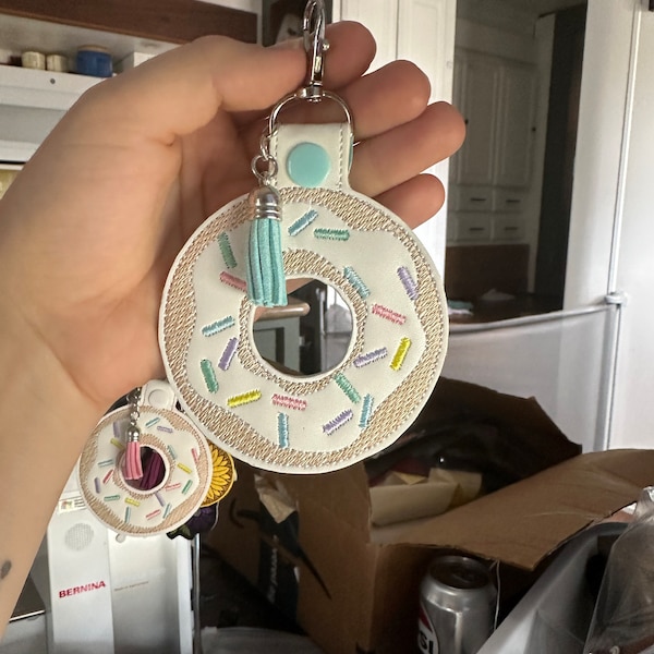 Donut Key Fob in the Hoop Machine Embroidery Designs ITH Project ...