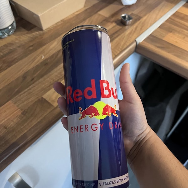 Red Bull Energy Drink Tumbler 20oz | Energy Drink Inspired Skinny ...