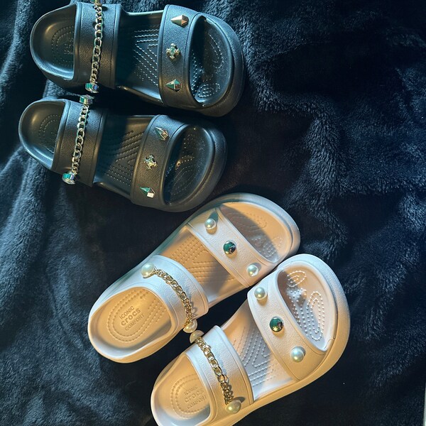 Cute Cartoon Shoe Buckles Set With Chain,crystal Animal Shoe Charms ...