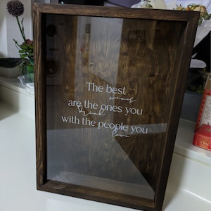 BLACK Wine Cork Holder, Wine Cork Art, Wine Cork Display Case, Shadow ...