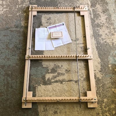 Adjustable Twining Loom for Rag Rugs, Place Mats and Potholders. Maple ...