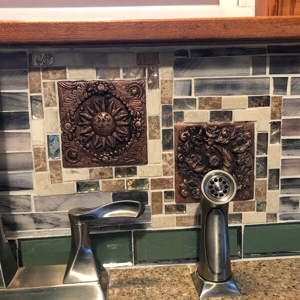 Dragon Eye Tile, Blue Eye 4.25x 4.25 Tile, Concrete Tile, Relief ...