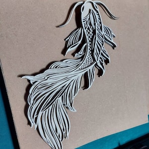 Multilayer Koi Fish Laser Cut Asia Koi Layered SVG Koi Paper Cut Fish ...