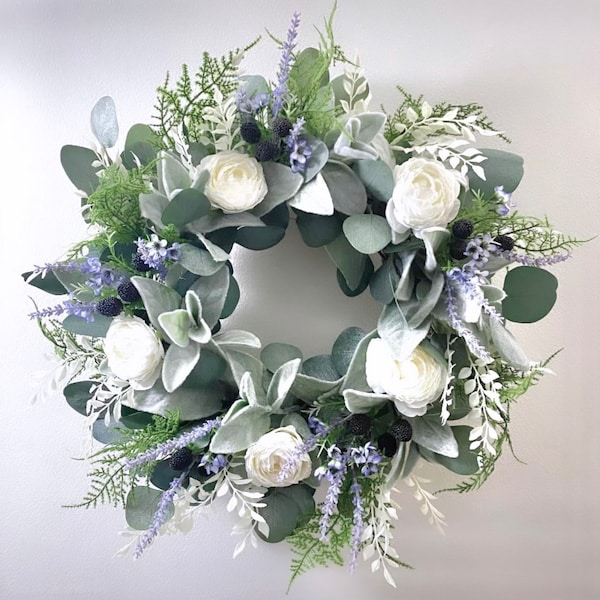 Gingerbread House Wreath, White Pine Wreath With Bows, Girl Bedroom ...