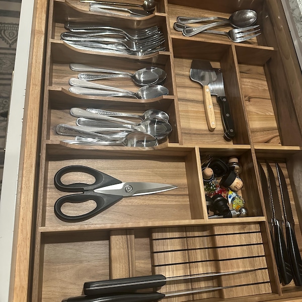 Custom Kitchen Drawer Organizer | Silverware | Baking and More - Made ...