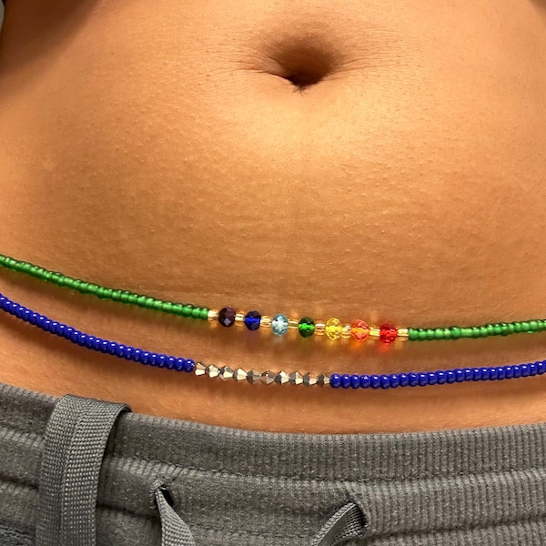 Chakra Waist Beads - Traditional African (tie On) Waistbeads ...