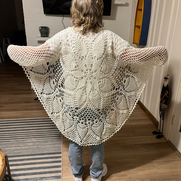 Crochet Cardigan Pattern, Crochet Pineapple Cardigan Pattern, Pdf ...