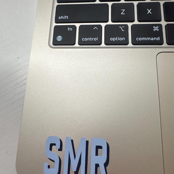 Double-layer Monogram Decal, Shadow Block Monogram, Monogram Sticker ...