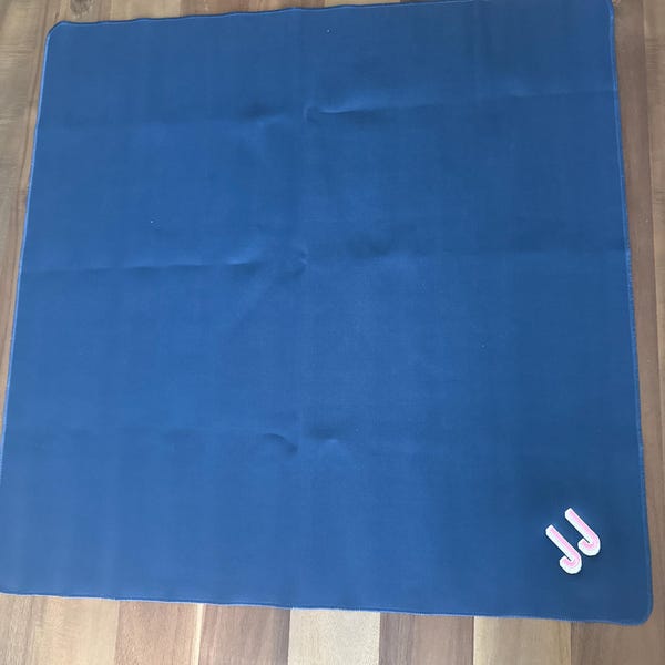 Embroidered Monogram Mahjong Tile Mat // Non-slip Mahjong Table Mat ...