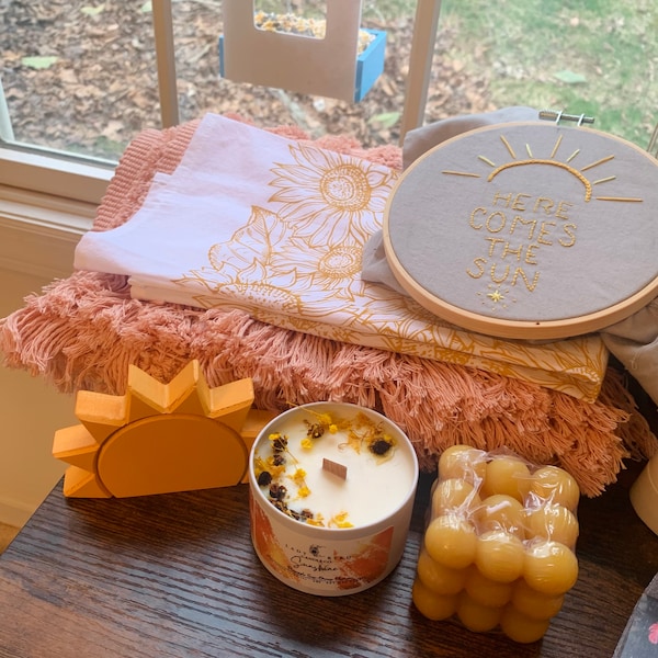 Sunshine, Sunflower, Sunshine Candle, Soy Candle, Uplifting, Happiness ...