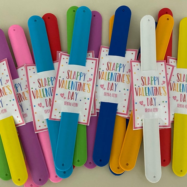 Editable Slap Bracelet Valentine's Day Gift Tag Slappy Valentine's Day ...
