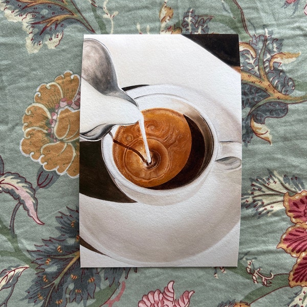 Morning Coffee Art Print | Perfect Coffee Bar Artwork | Kitchen, Cafe ...