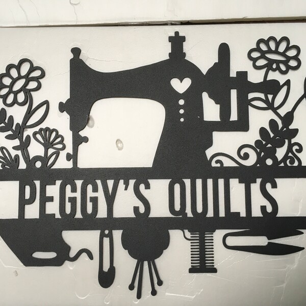 Custom Sewing Metal Sign,sewing Room Sign Decor,floral Sewing Metal ...