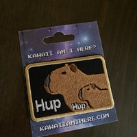 Hup Hup! - Cute Capybaras - High Quality Shiny Iron on Patch. - Etsy Canada