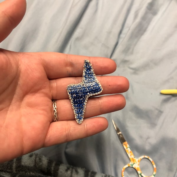 Crochet Lightning Bolt Brooch Pattern - Etsy