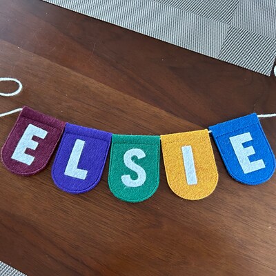 Felt Banner small With Custom Lettering Personalized Flag Decor for ...