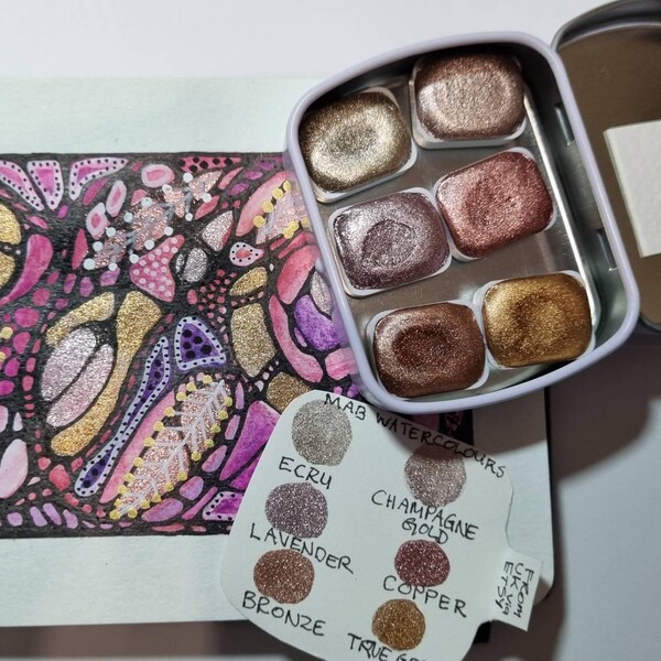 Mirror Series * Quarter Pan* Silver Chrome Watercolour Paint - Artist ...