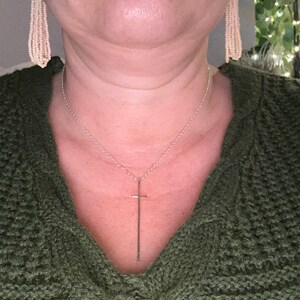 Modern Cross Necklace - Etsy