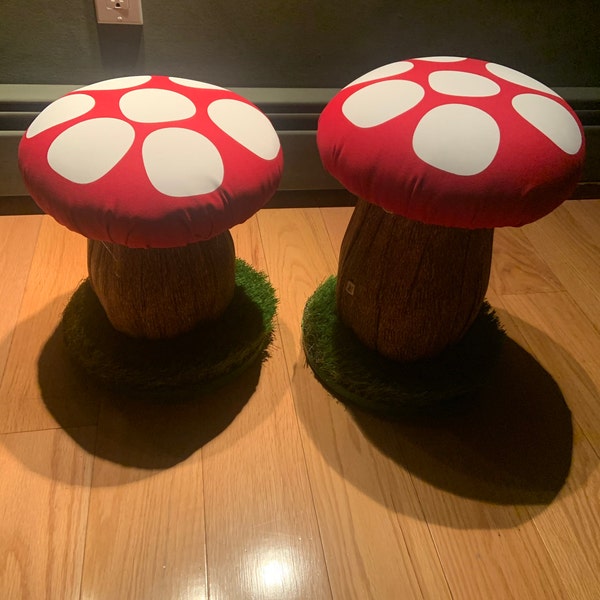 Custom Mushroom Stool Set With 4 Stools - Etsy