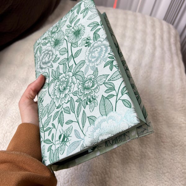 Reversible Book Cover Adjustable Bible Pouch Reusable Fabric Dust ...