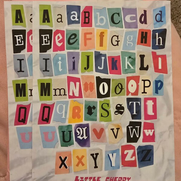 Multicolor Y2K Aesthetic Sticker Sheets – Magazine Cutout Letters ...