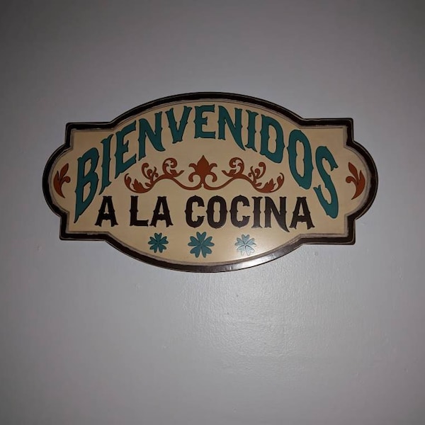 Bienvenidos Cocina Sign: Rustic Mexican Kitchen Wall Decor - Etsy