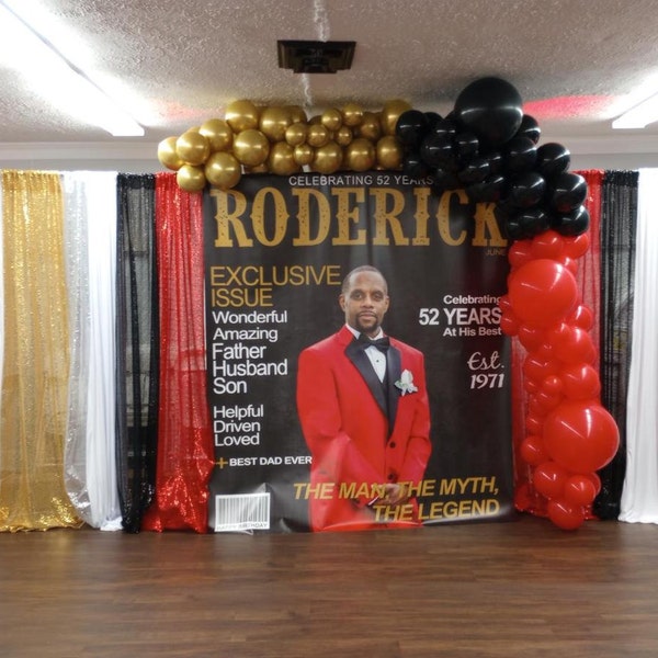 Magazine Cover Backdrop, Magazine Cover Birthday, Magazine Cover Banner ...