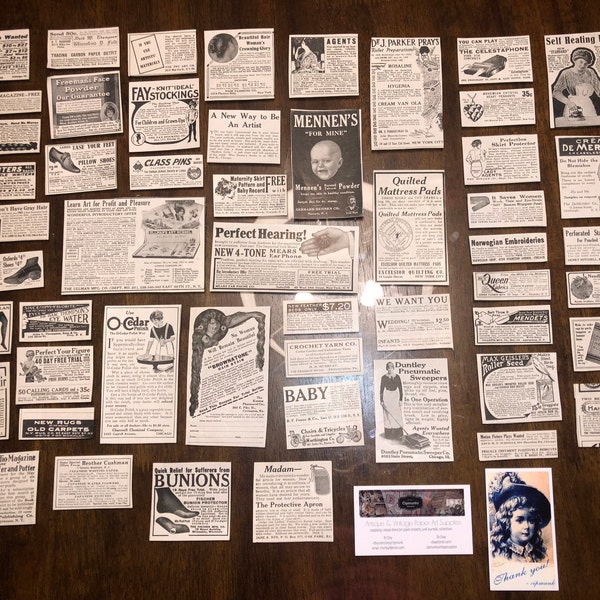 Random Pick 50 Antique Victorian Ads Early 1900's Women's Magazine ...