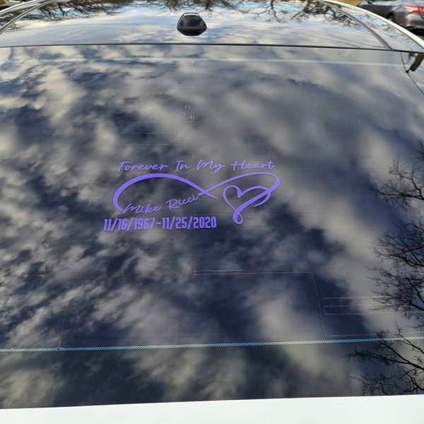 In Memory Car Decal, Memorial Window Decal, in Loving Memory Car ...