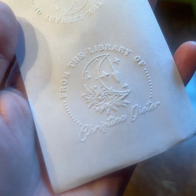 Library Book Embosser Custom Initials Monogram Ex Libris This Book ...