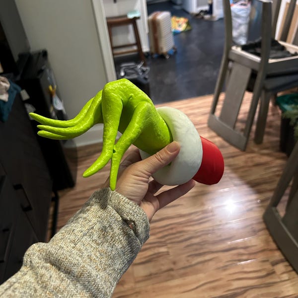 Grinch's Christmas Hand - Etsy