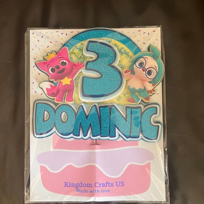 Baby Shark Cake Topper, Baby Shark Birthday, Cupcake Topper, Ping Fong ...