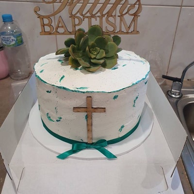 Religious Cake Topper, Wooden Cake Topper for Christening Baptism - Etsy