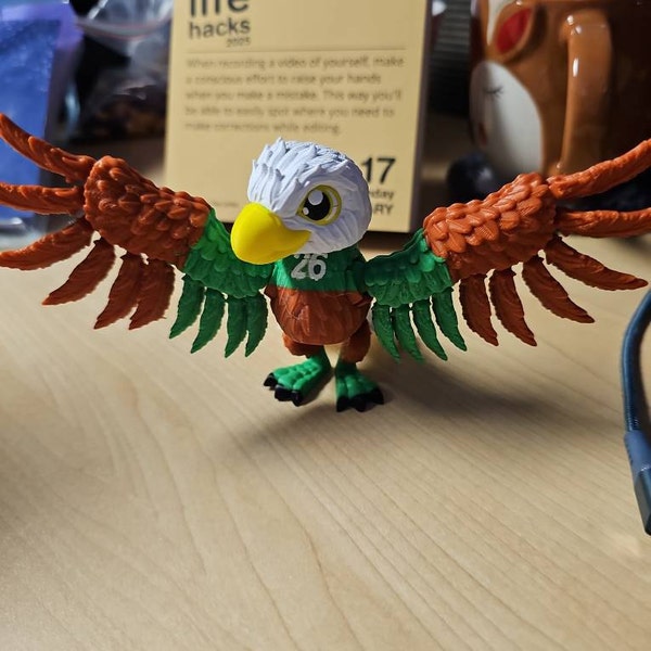 Cute Flexi Eagle Articulated / 3D Print Instant Download/3d Printed Toy ...