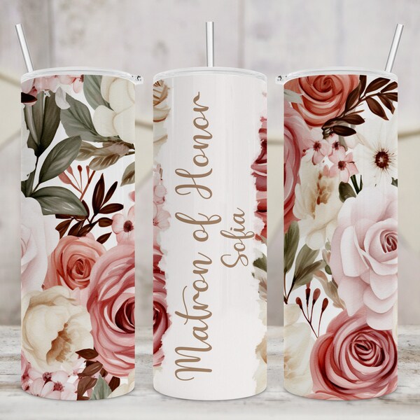 Sublimation Template Wedding Tumbler Bride Tumbler Wrap Floral Tumbler ...