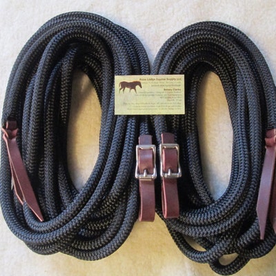 Yacht Rope Sport Mecate Reins W Poppers Use With Slobber Straps Snaffle ...