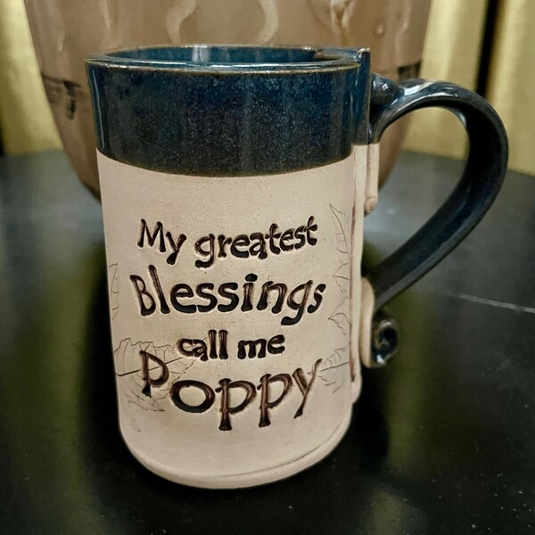 Poppy Stoneware Mug, Poppy Gifts - Etsy