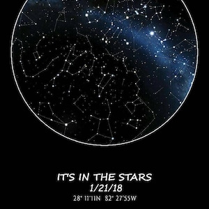 Custom Star Map DIGITAL DOWNLOAD REAL Night Sky Custom | Etsy