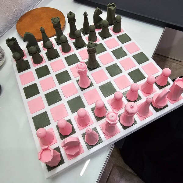 Rotating Chess Set - Rotating Checkers Set - Custom Colors, Unique ...